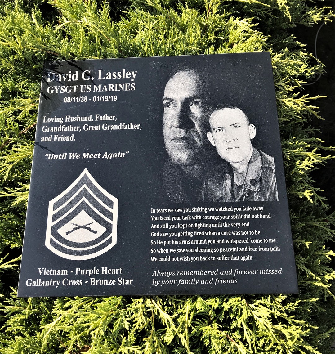 Military Soldier Custom Design Memorial Plaque, Veteran Soldier ...