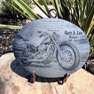 Motorcycle Rider Custom Designed & Engraved Memorial, Biker Memorial ...