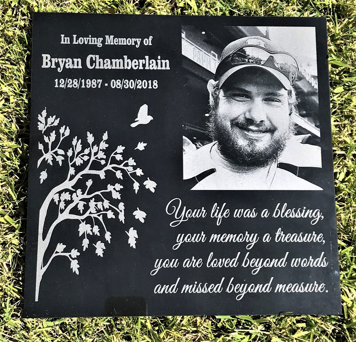 Personalized Garden Plaque Custom Designed and Engraved Stone - Etsy