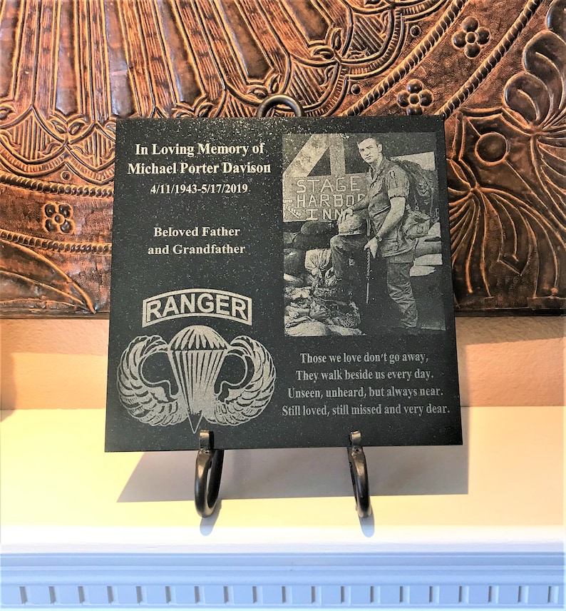 Custom Design Military Soldier Memorial Plaque Veteran - Etsy