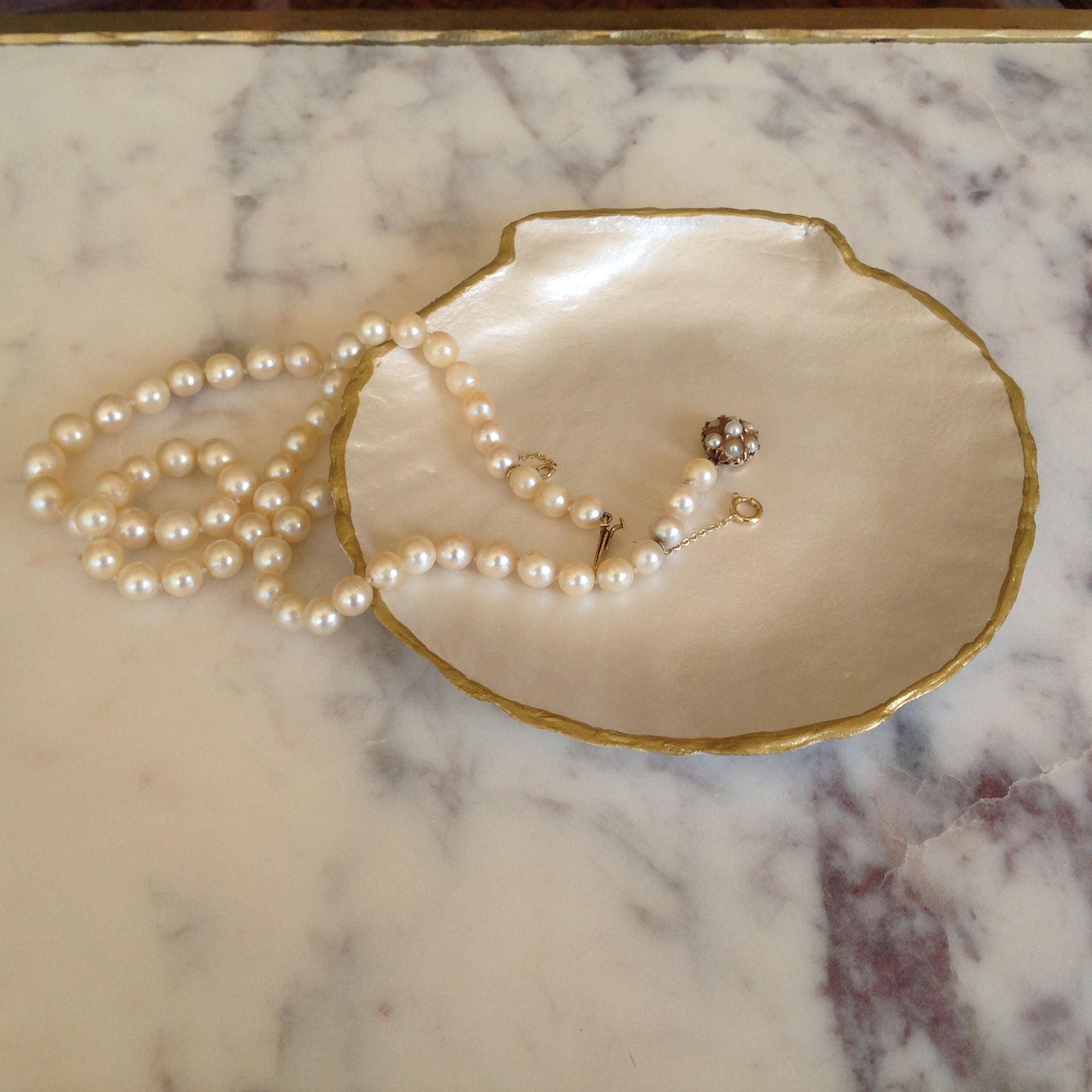 Shell Trinket Dish Clay Shell Dish Shell Ring Dish Sea | Etsy