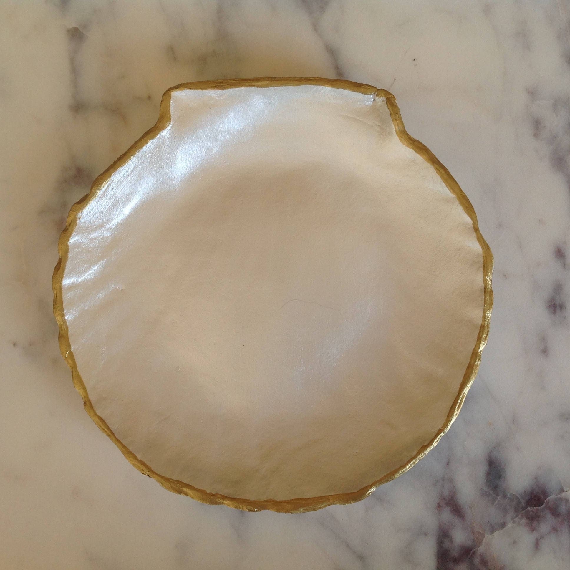 Shell Trinket Dish Clay Shell Dish Shell Ring Dish Sea | Etsy