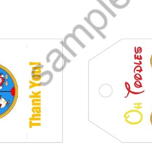 Custom Toodles Birthday Favor Tags and Image - Etsy UK
