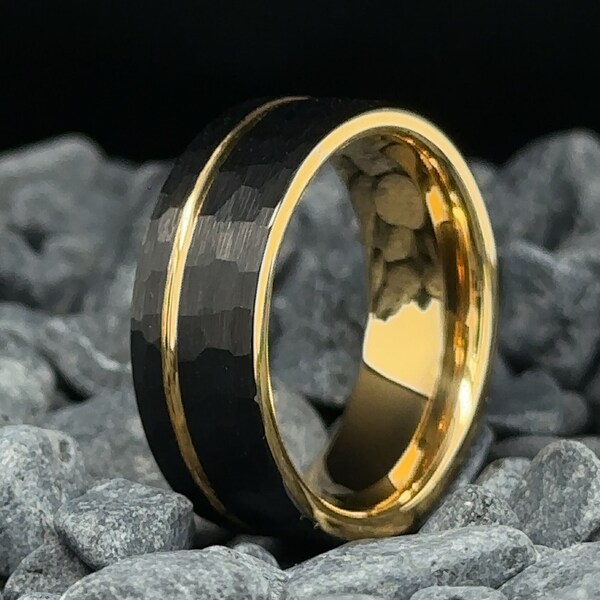 Hammered Mens Ring - Etsy