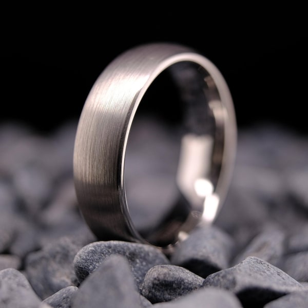 Brushed Silver Ring - Etsy