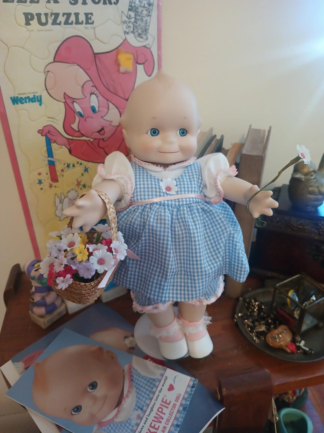 Kewpie Doll W Flower Basket 1997 Box W/ Tags Stand Danbury Mint - Etsy