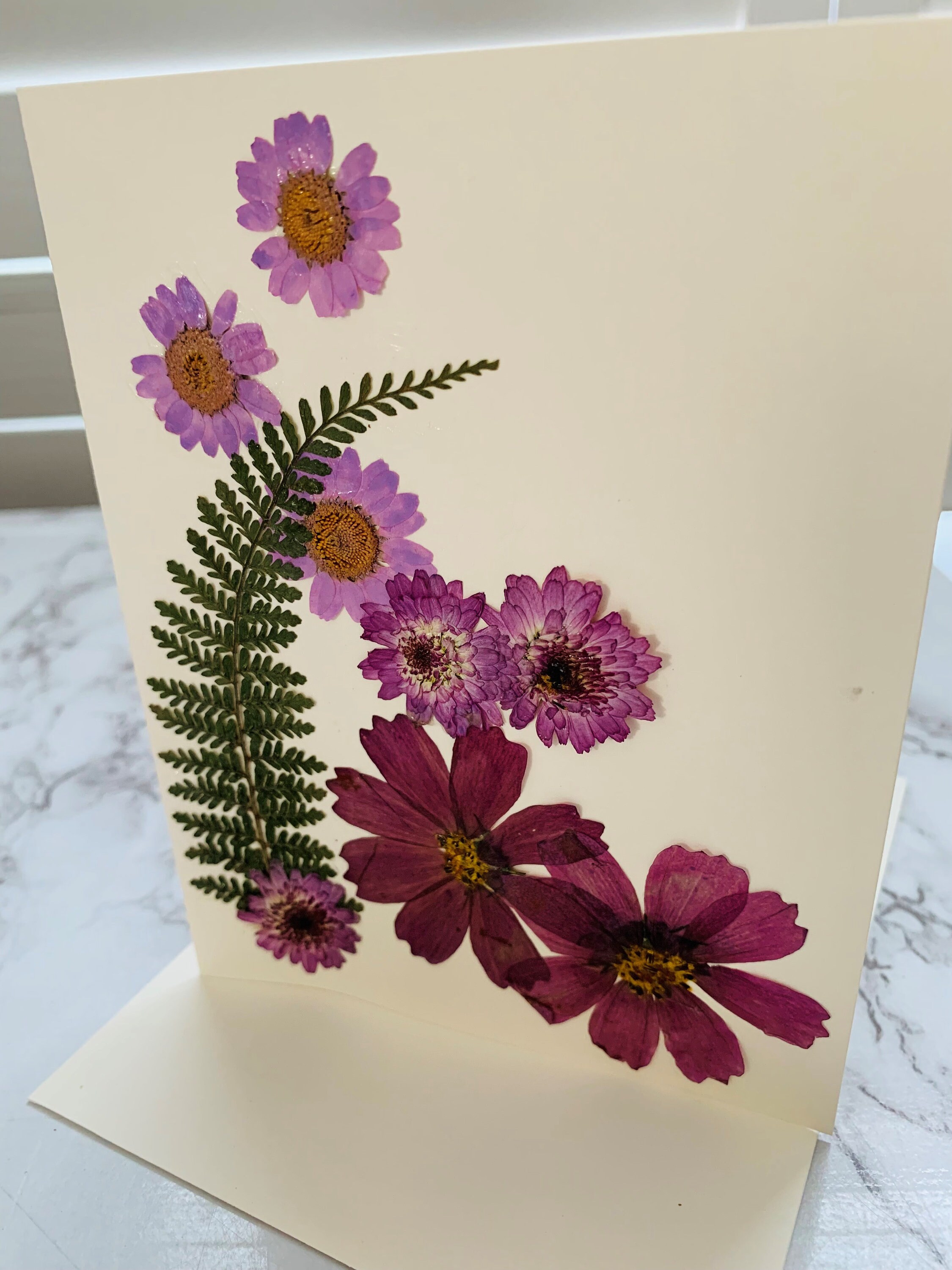 Five Pressed Flower Note Cards, One-of-a-kind Notes, Stationery Notes ...