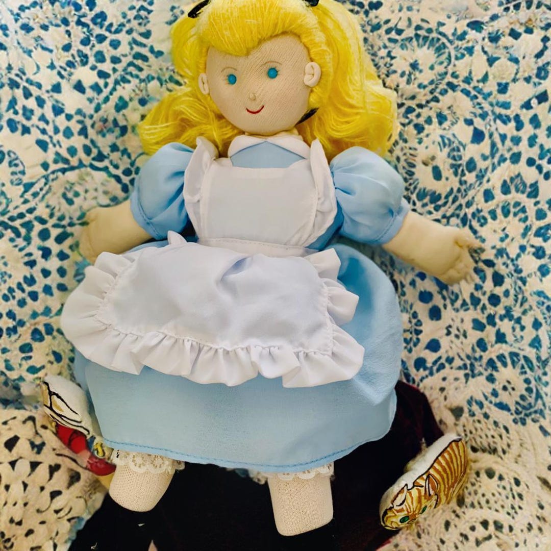 Vintage Alice in Wonderland Doll: Handmade Tell-a-story Soft Body Toy ...