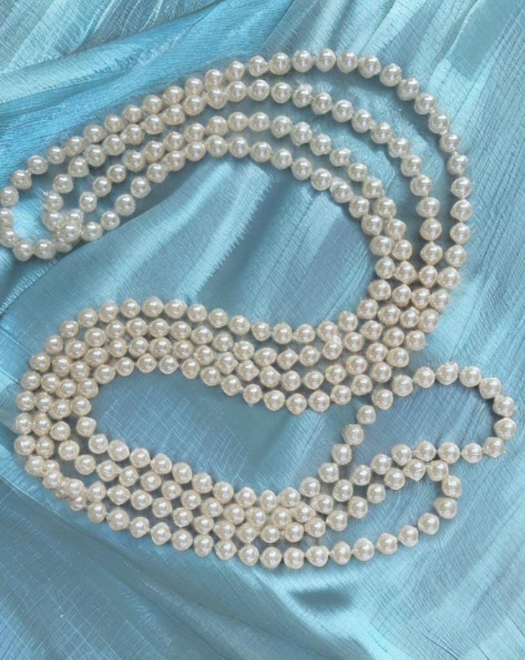 Vintage Pearl Rope Necklace: Layering Jewelry - Etsy