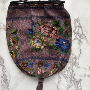 Antique Early 1900's Floral Beaded Reticule, Formalwear, Evening ...