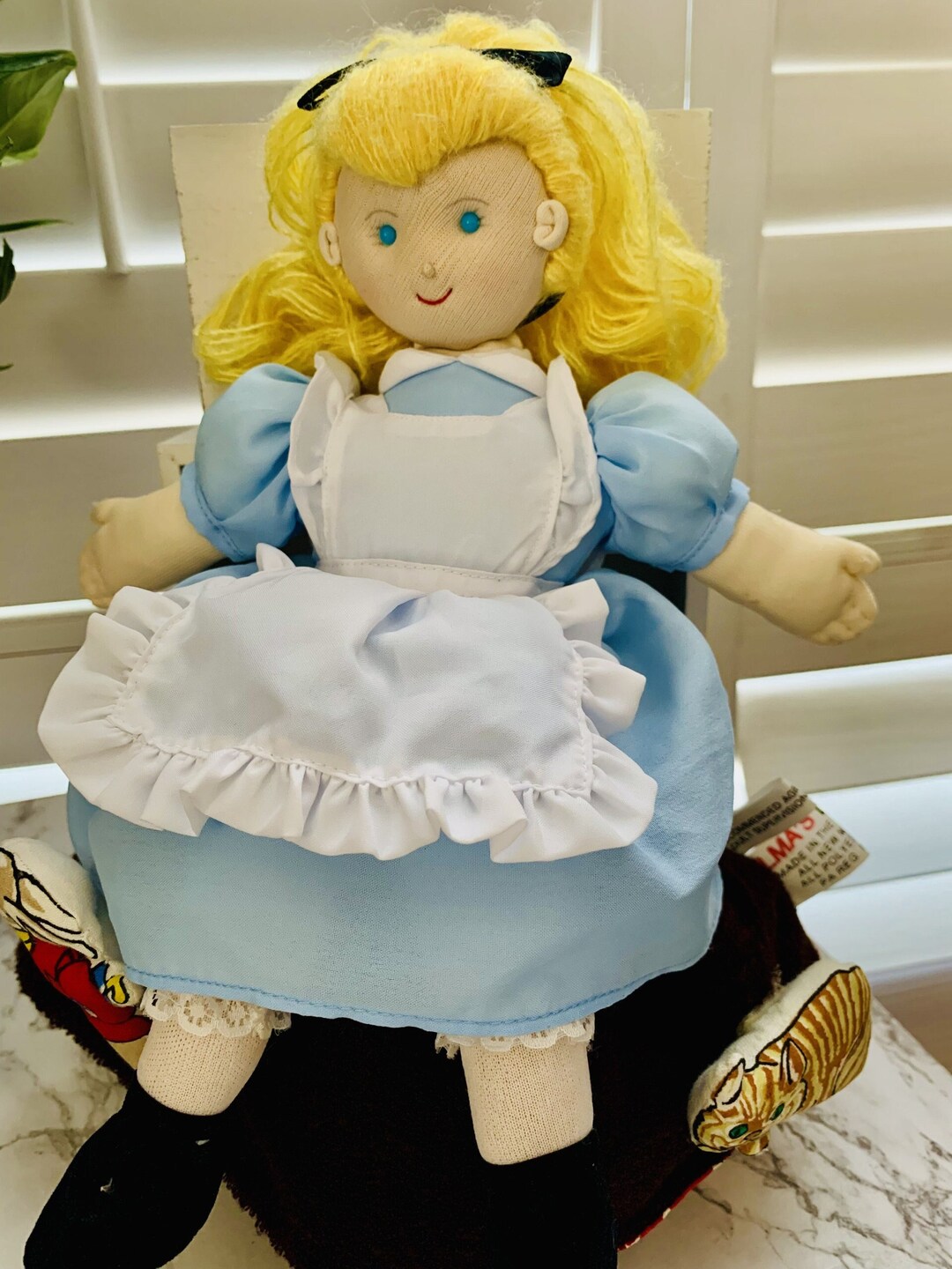 Vintage Alma Tell-a-story Alice in Wonderland Doll Handmade Doll Soft ...