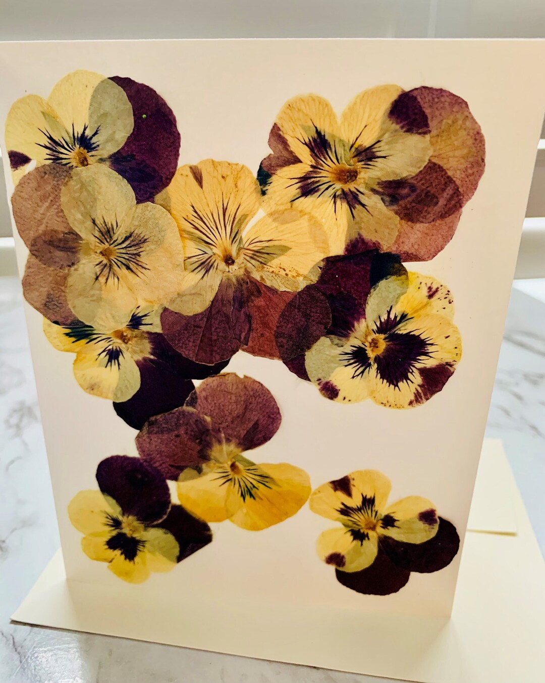 One-of-kind Pressed Flower Note Card Nature Notes Stationery Notes ...