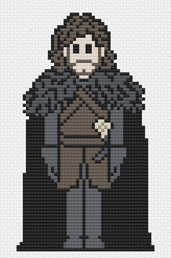 Jon Snow Game of Thrones Cross Stitch Pattern | Etsy