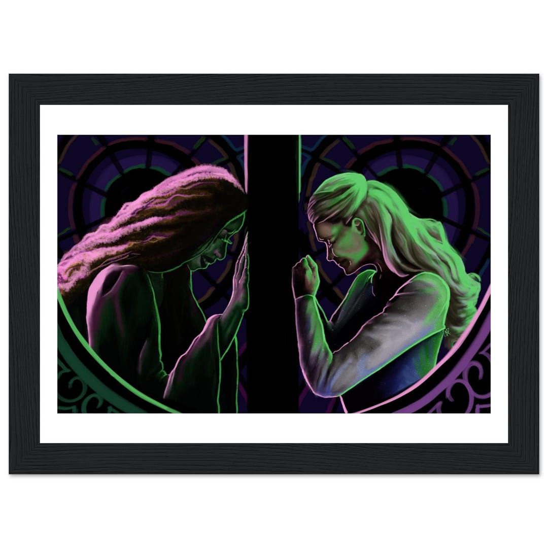 Wicked Movie Fan Art Poster – Elphaba and Glinda, Framed Print - Etsy