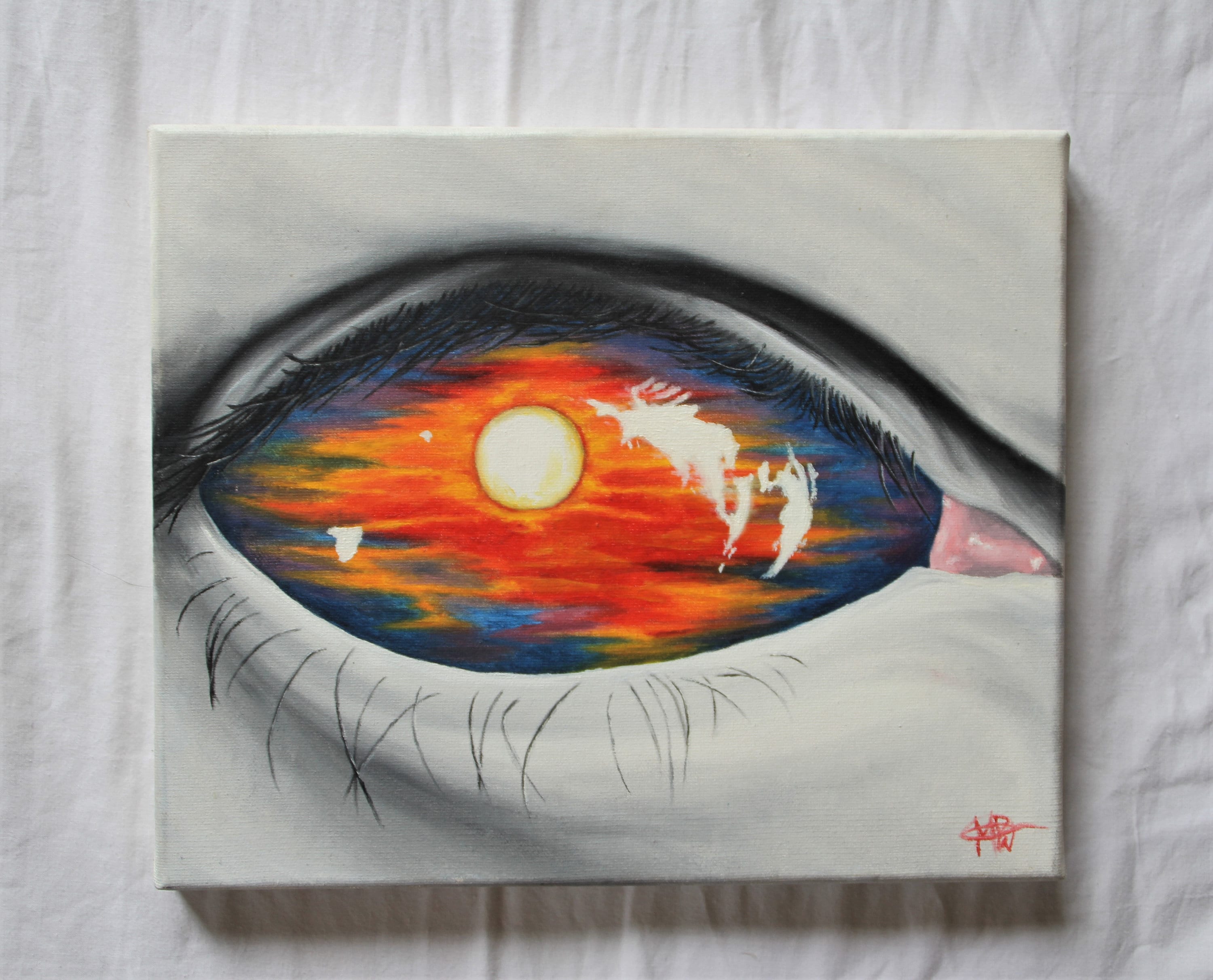 Sunset Eye Original Oil Painting on Canvas Design - Etsy UK