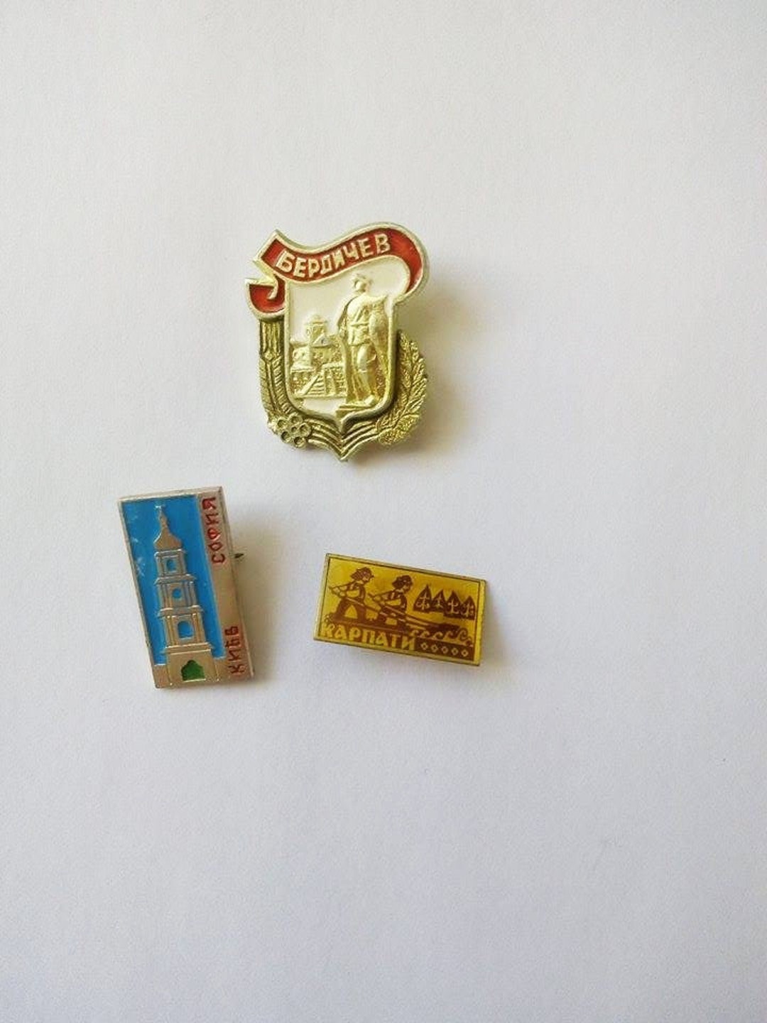 Soviet Pin Badges Ukrainian City Pin Town Kyev Pin Soviet Collectible ...
