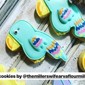 Parrot Cookie Cutter, Budgie Cookie Cutter, Toucan Cookie Cutter ...