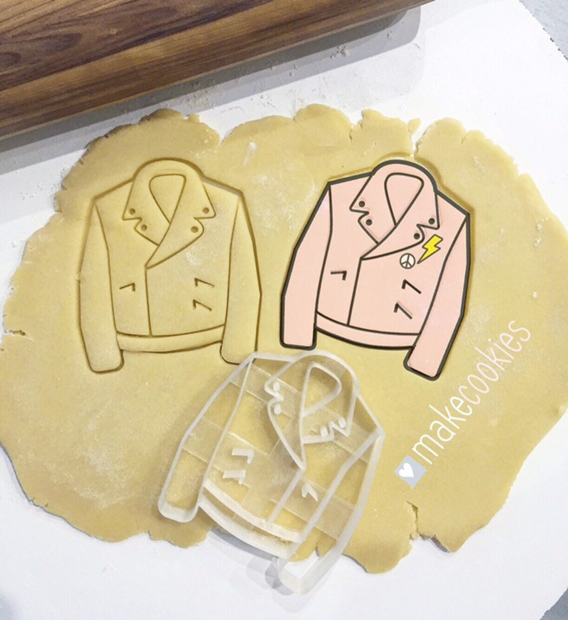 Biker Jacket Cookie Cutter Fondant cutter Wedding favors | Etsy