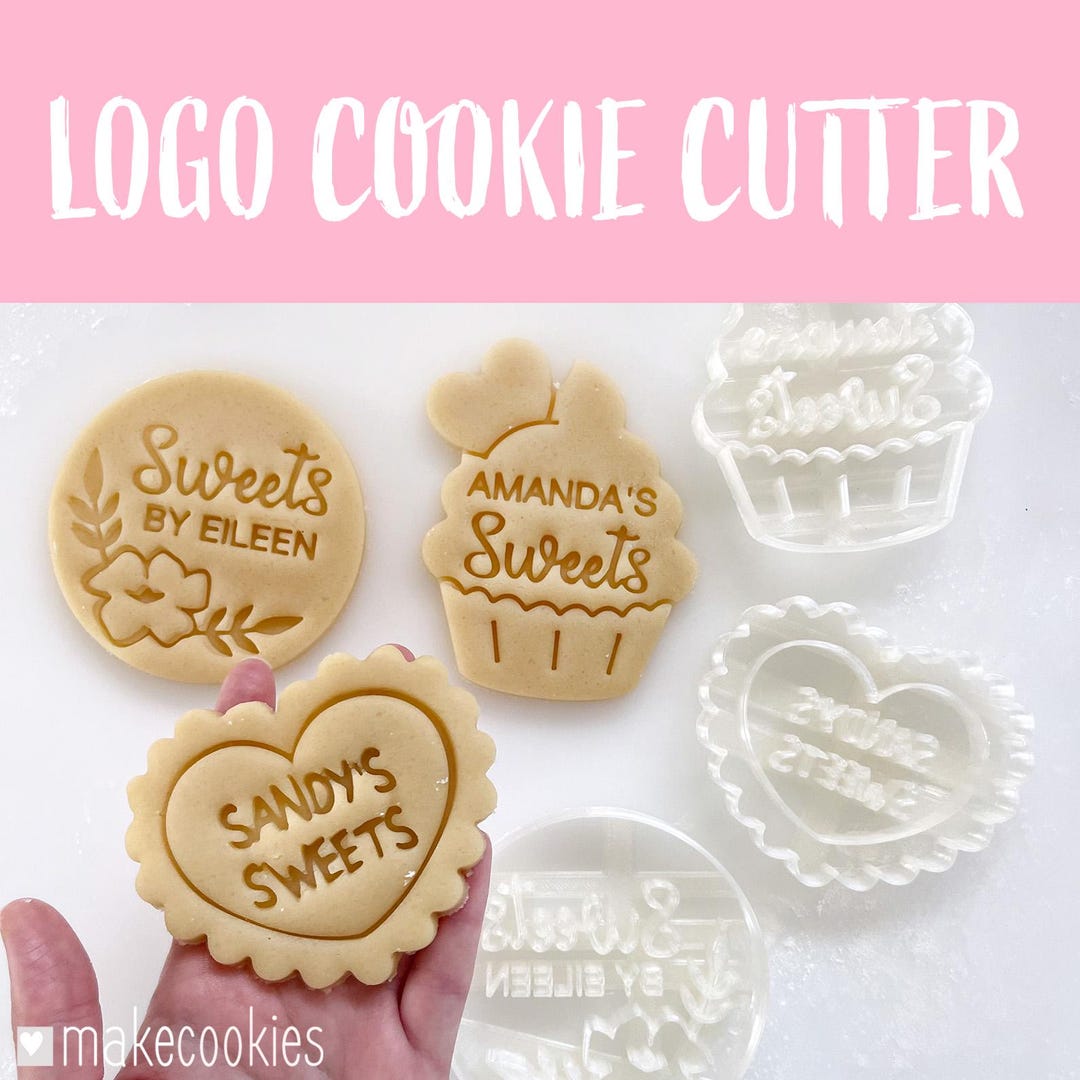 Custom Logo Cookie Cutter on Your Design or Photo. Personalized 3d ...