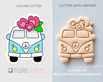 Hippie Van Bus Side View Cookie Cutter - Etsy
