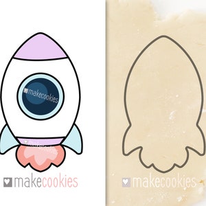 Rocket Cookie Cutter, Fondant Cutter, Space and Science - Etsy
