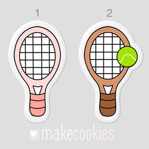Tennis Cookie Cutter Tennis Racket Cookie Cutter Tennis Gift - Etsy