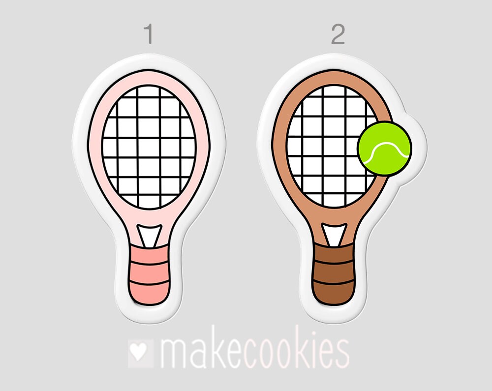 Tennis Cookie Cutter Tennis Racket Cookie Cutter Tennis Gift - Etsy