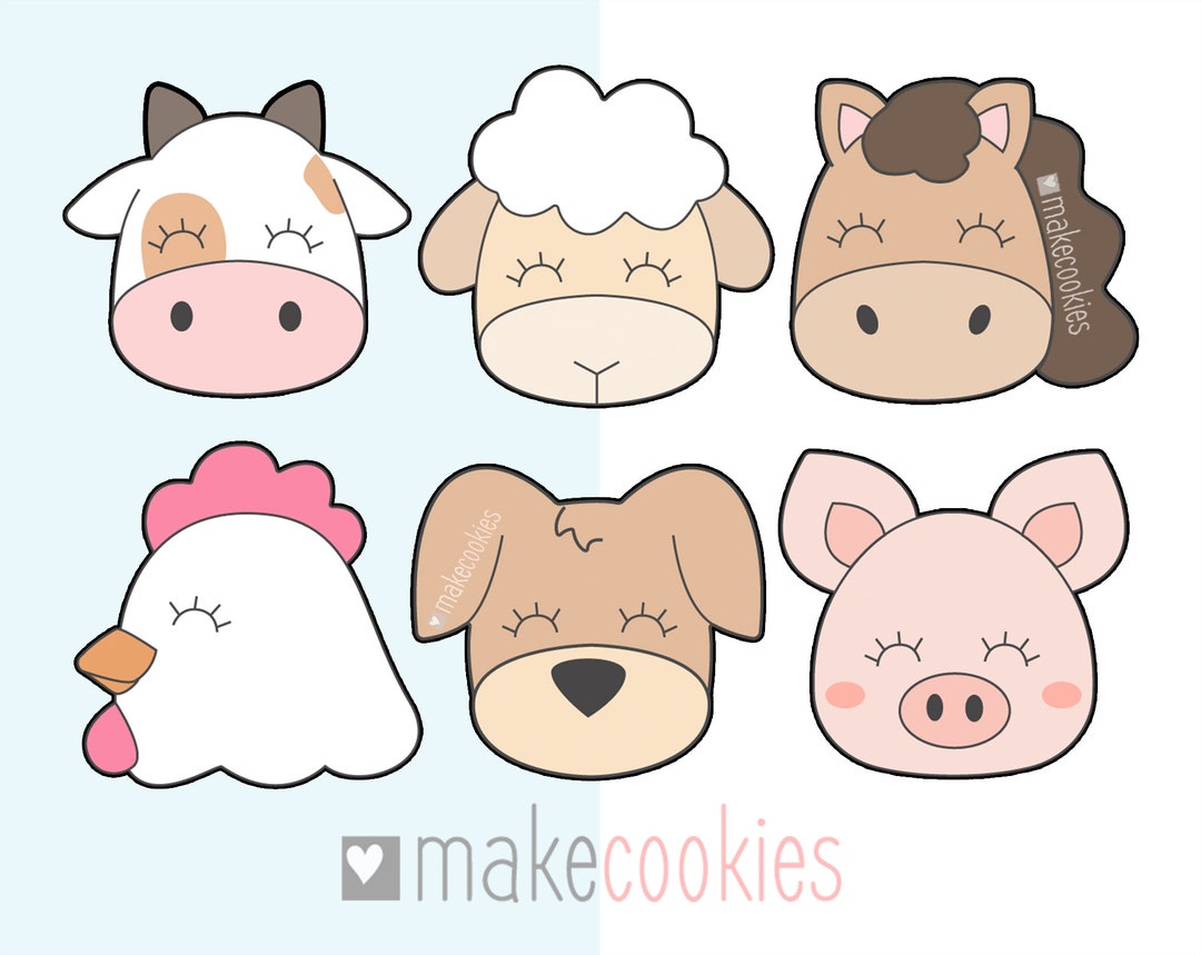 Farm Animal Cookie Cutter Farm Cookie Cutter Cow Horse - Etsy