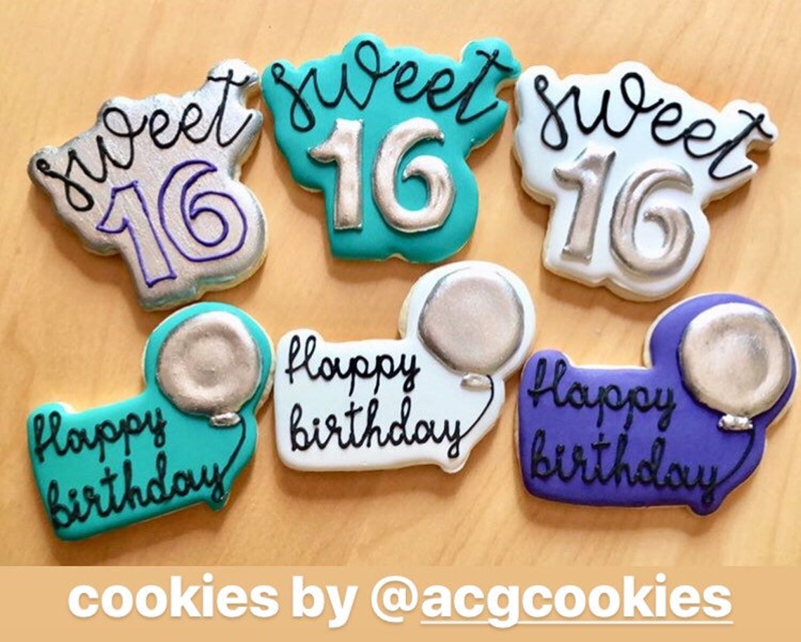 Sweet 16 Cookie Cutter Birthday Cookie Cutter Hand Lettered - Etsy
