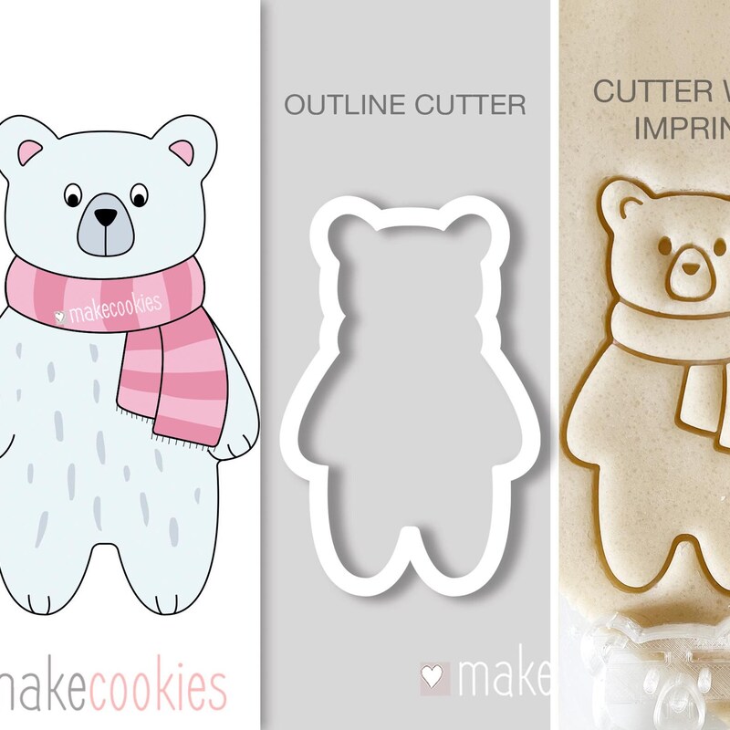 Polar Bear Cookie Cutter - Etsy