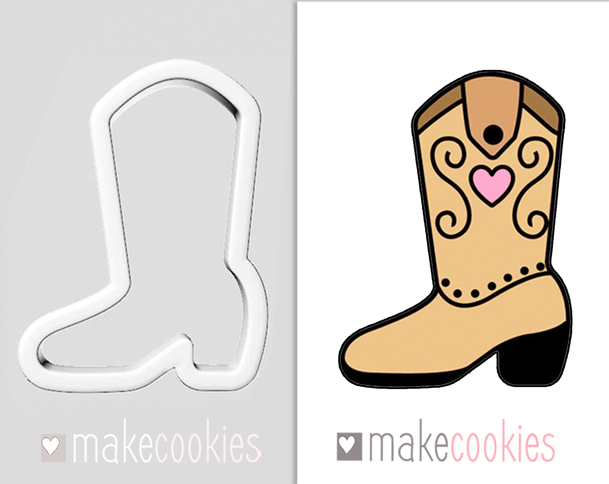 Boot Cookie Cutter Cowboy Boot Cookie Cutter Cowboy Cookie - Etsy