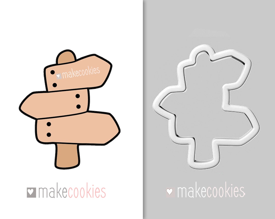 Signs Cookie Cutter, Christmas Cookie Cutters, Direction Cookie Cutter ...