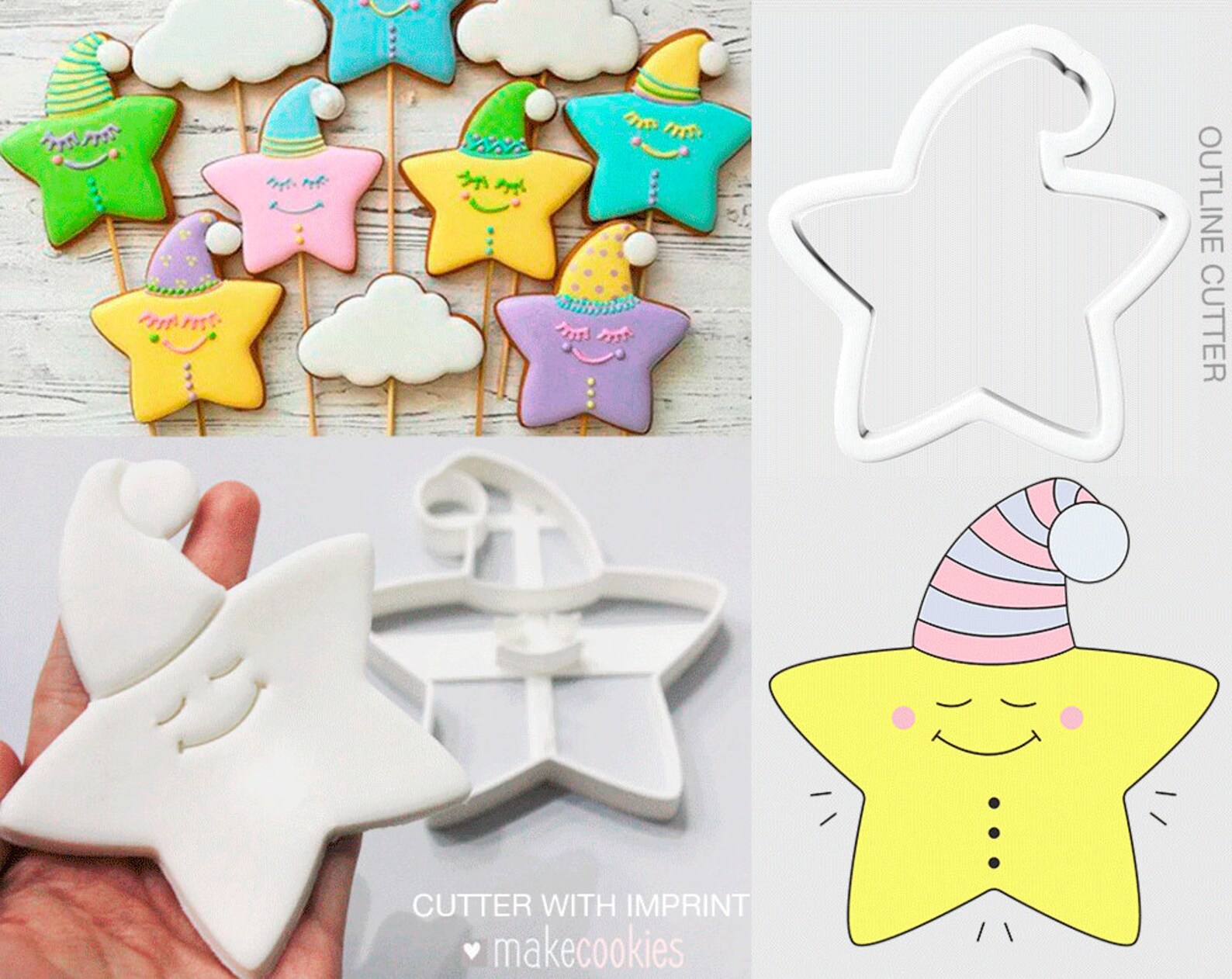 Little Star Cookie Cutter 2 Baby Shower Cookie Cutters | Etsy