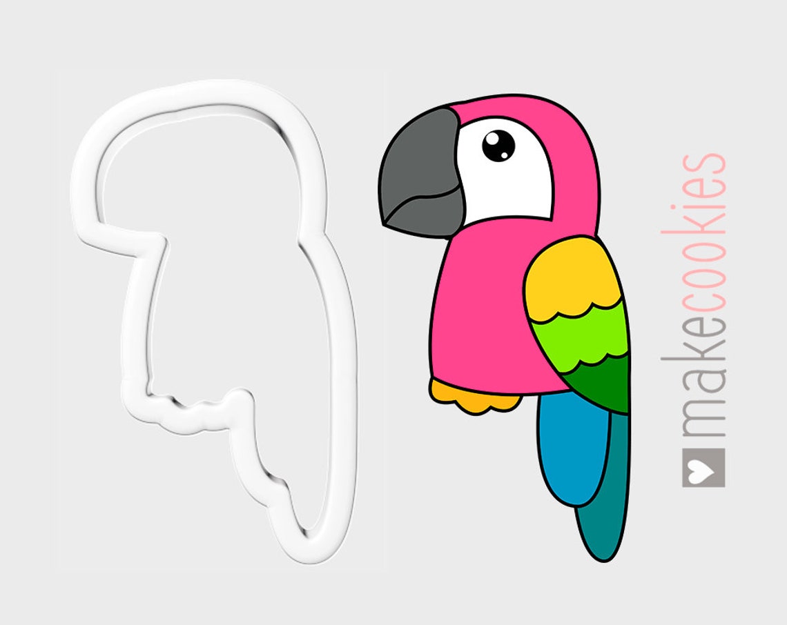 Parrot Cookie Cutter Budgie Cookie Cutter Toucan Cookie - Etsy