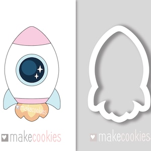 Rocket Cookie Cutter, Fondant Cutter, Space and Science - Etsy