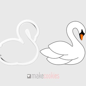 Swan Cookie Cutter: 3D Printed Fondant Cutter - Etsy