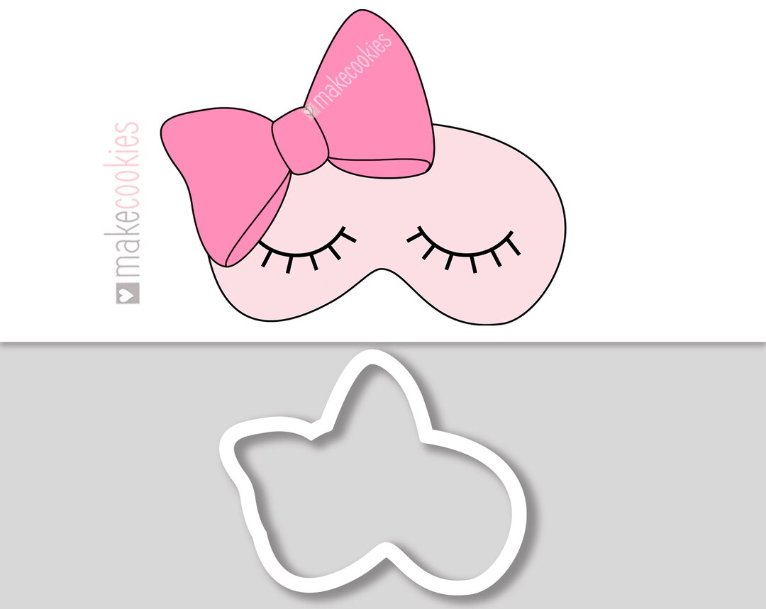 Sleep Mask Cookie Cutter, Fondant Cutters, 3D Printed Cookie Cutters ...
