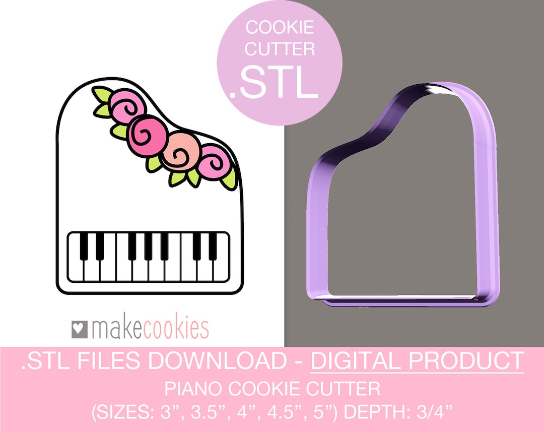 Digital Download Piano Cookie Cutter, 3d Model for Printing Cookie ...