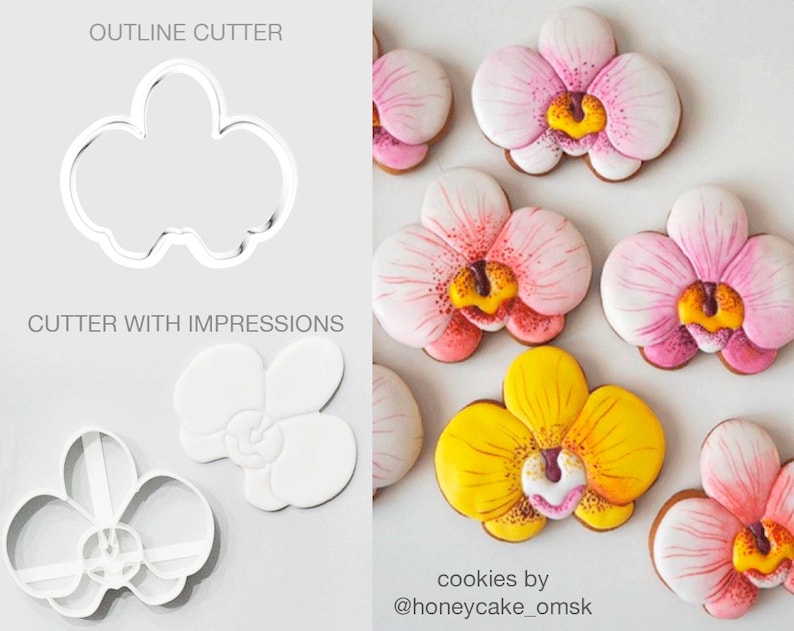 Orchid Cookie Cutter Flower Cookie Cutter Mother's Day - Etsy