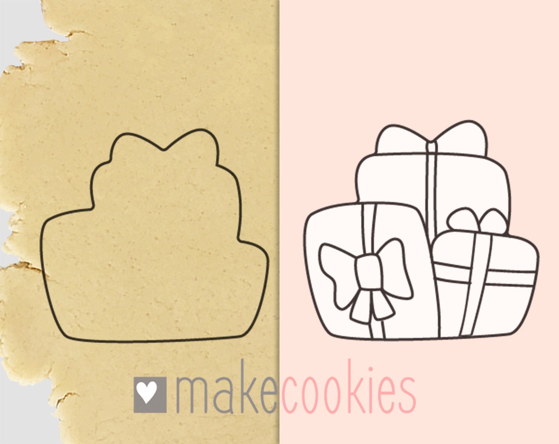 Gift Boxes Cookie Cutter Birthday Cutters Gift Cookie - Etsy