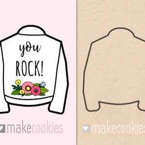 Biker Jacket Cookie Cutter, Fondant Cutter, Wedding Favors, Father's ...