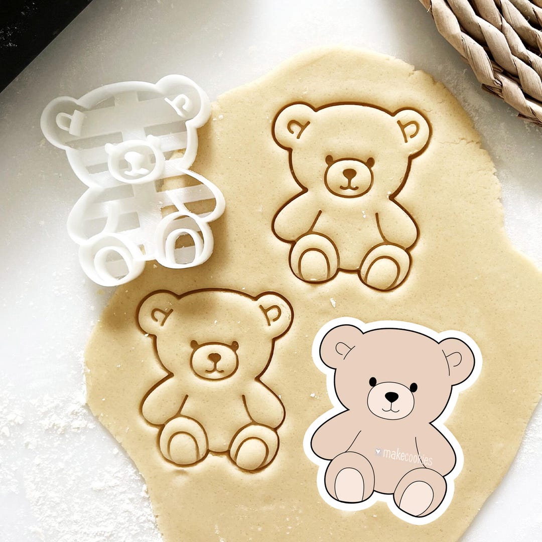 Teddy Bear Cookie Cutter, Baby Shower, Fondant Cutters - Etsy