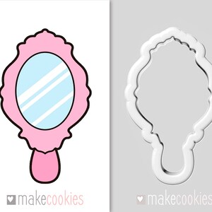 Mirror Cookie Cutter, Princess Cookie Cutter, Bridal Shower, Fondant ...