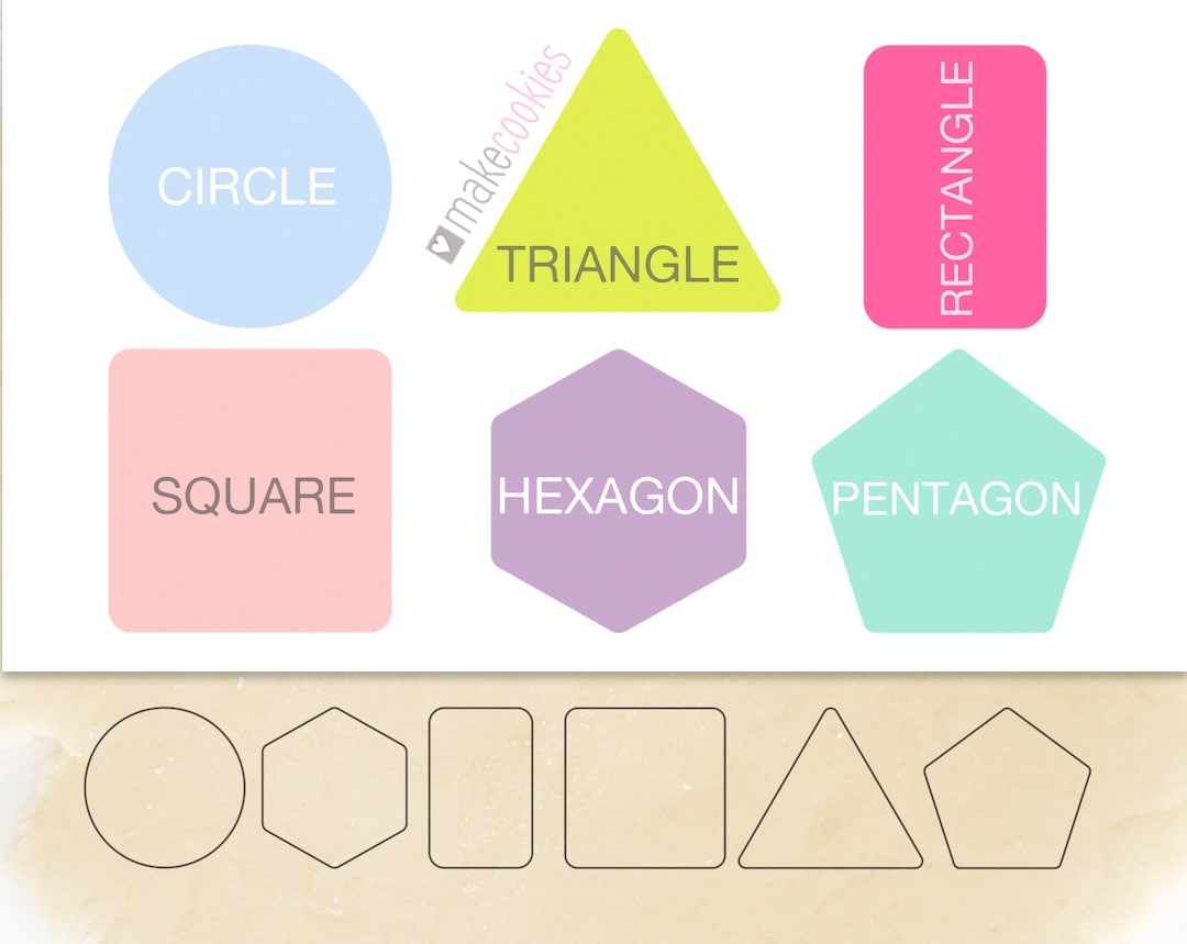 Simple Shapes Cookie Cutter, Plaque Cookie Cutter, Circle, Triangle ...