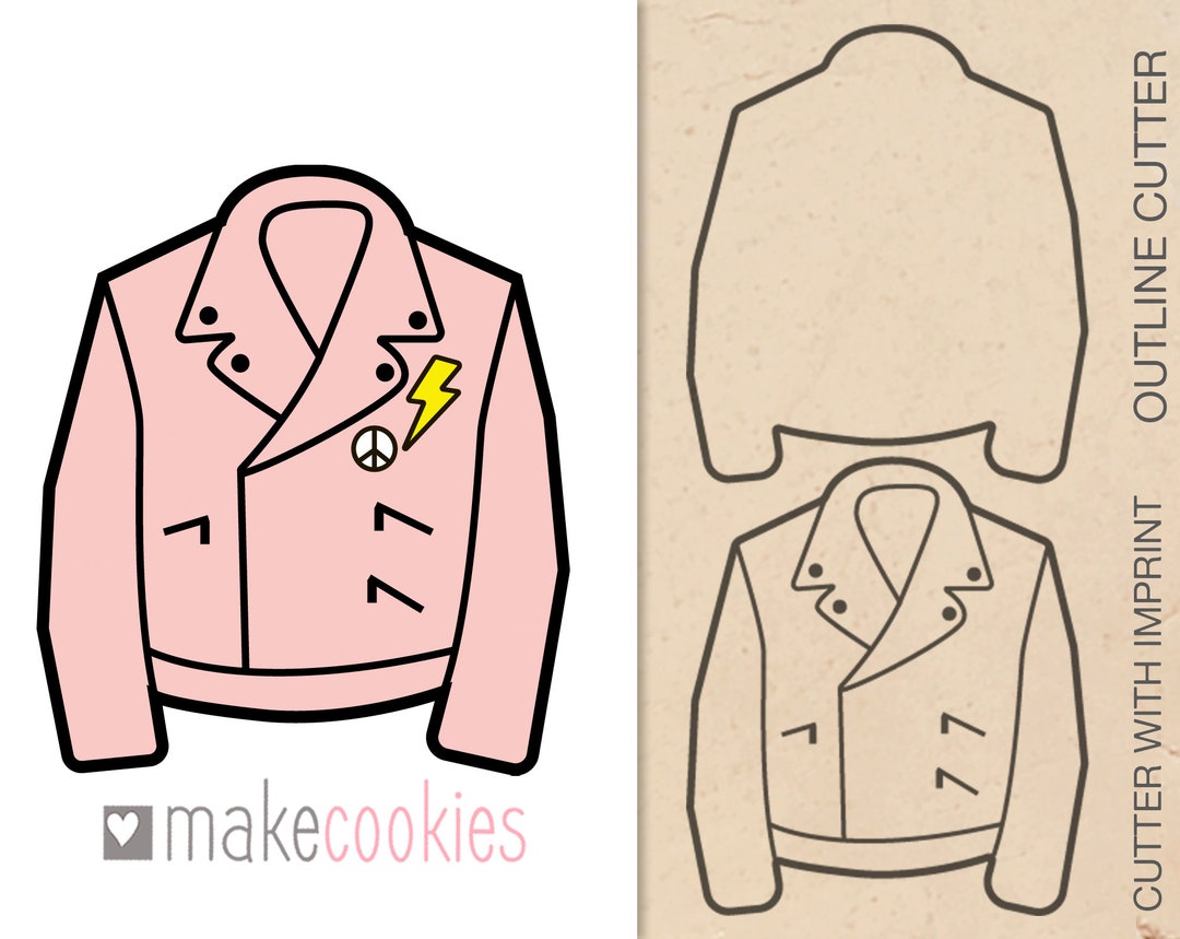 Biker Jacket Cookie Cutter, Fondant Cutter, Wedding Favors, Father's ...