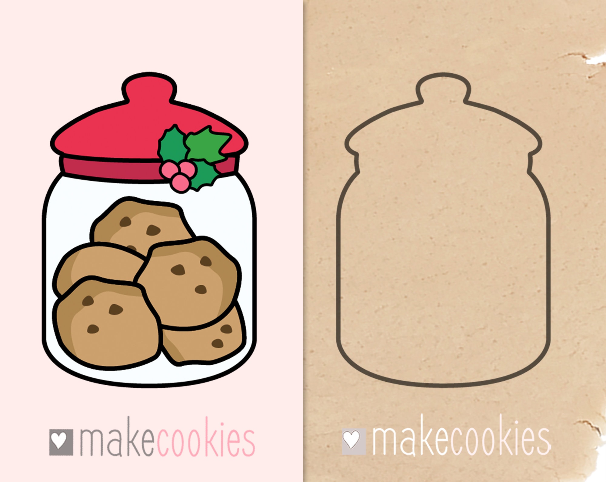 Cookie Jar Cookie Cutter Jar Cookie Cutter Fondant Cutter - Etsy