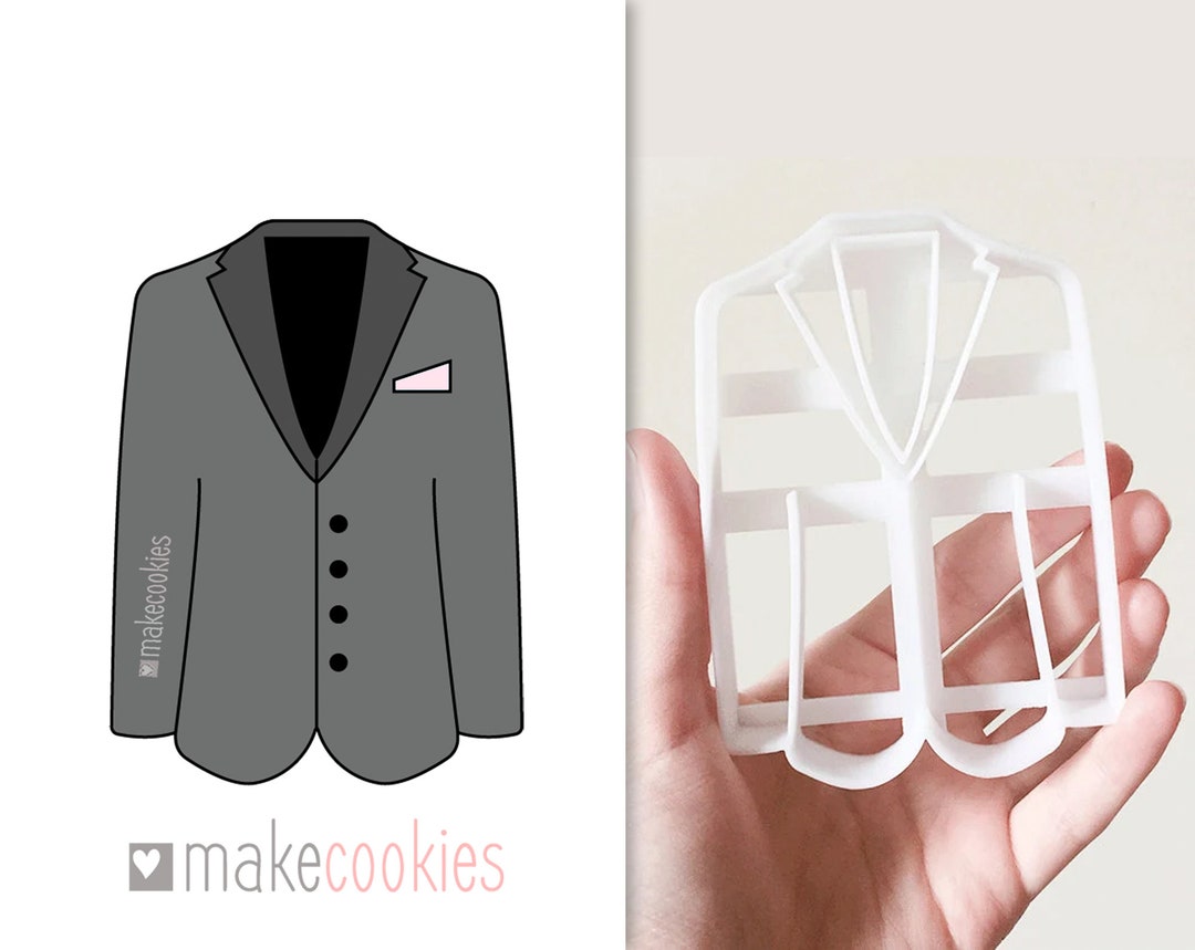 Jacket Cookie Cutter, Fondant Cutter, Wedding Cutters, Father's Day - Etsy