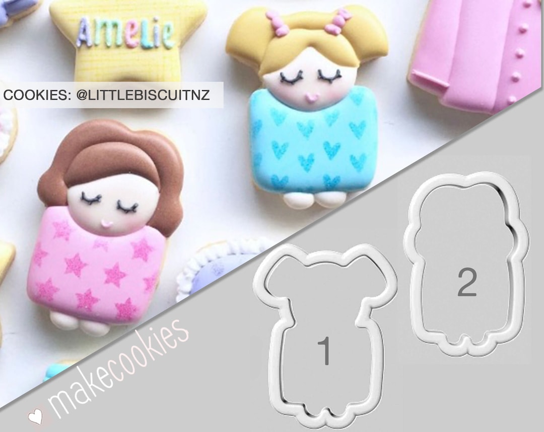 Sleepover Girl Cookie Cutter, Sleep Cookie Cutter, Girl Cookie Cutter ...