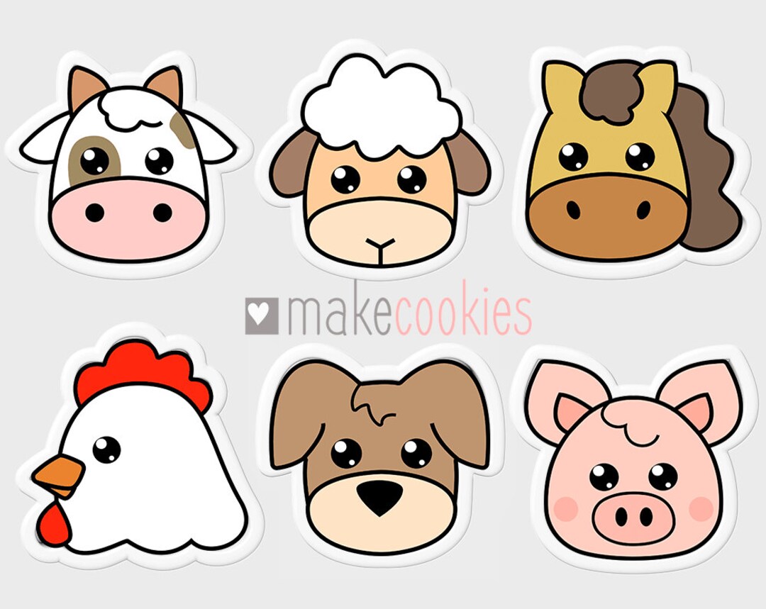 Farm Animal Cookie Cutter Farm Cookie Cutter Cow Horse - Etsy