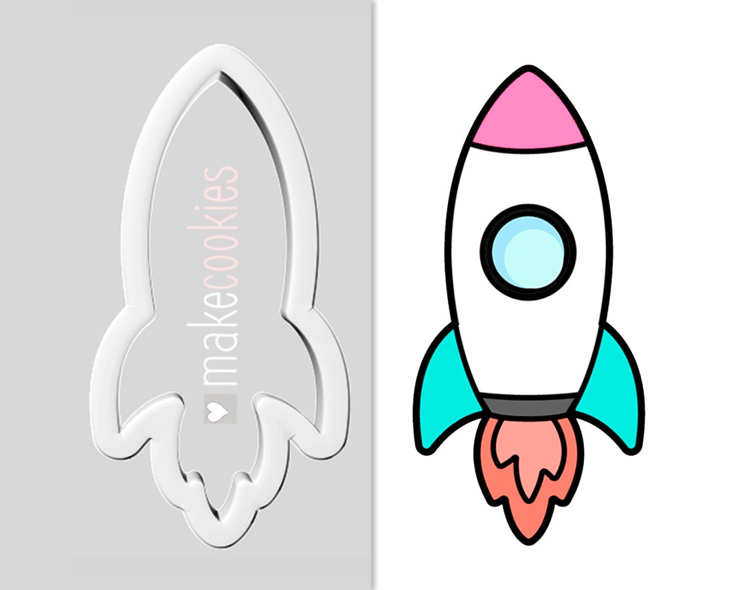 Rocket Cookie Cutter, Fondant Cutter, Space and Science Cutter, Solar ...